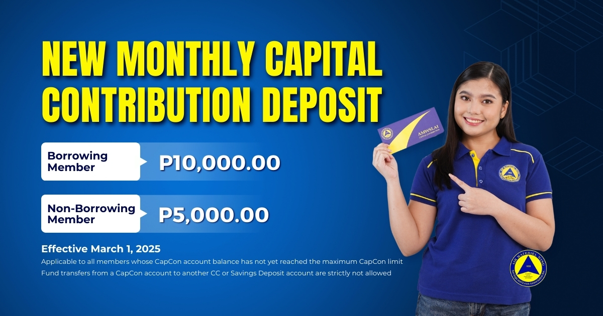 New Monthly Capital Contribution Deposit | Air Materiel Wing Savings ...